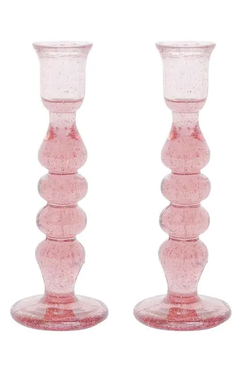 JULISKA Provence Set Of 2 Candlesticks - Blush