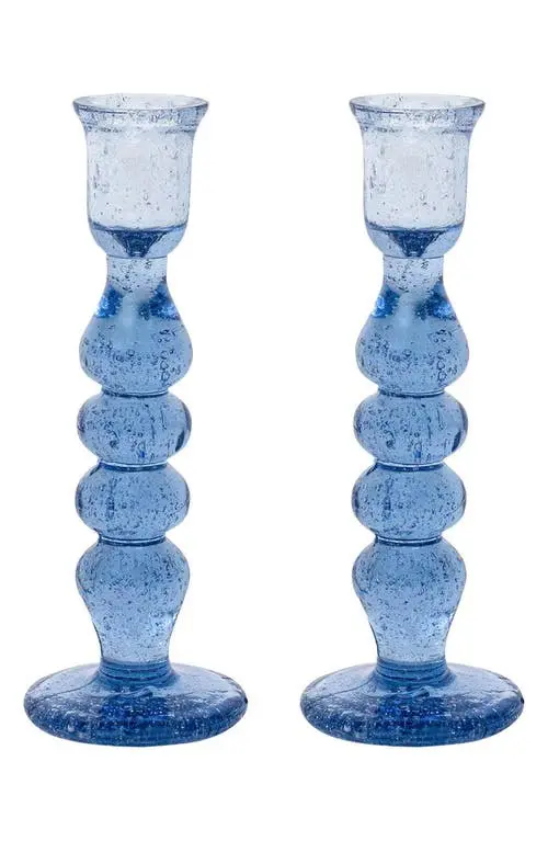 JULISKA Provence Set Of 2 Candlesticks - Chambray