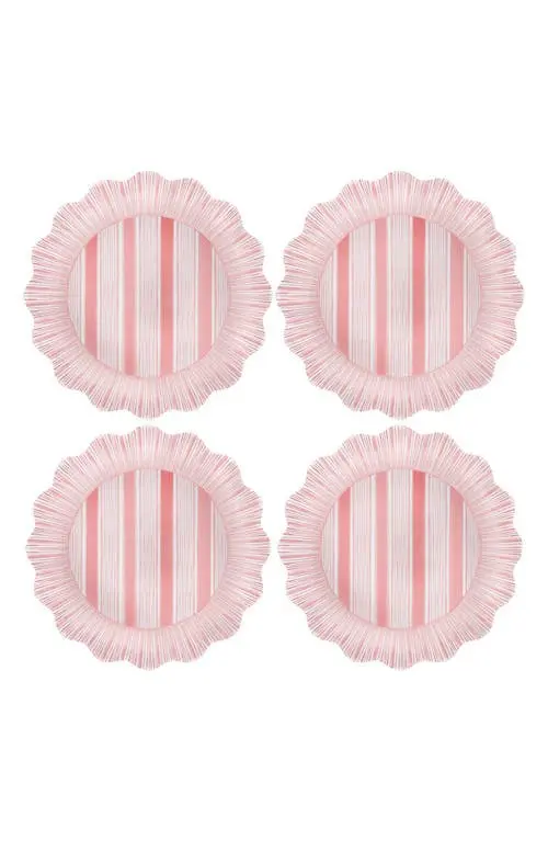 JULISKA Cabana Set Of 4 Melamine Dinner Plates - Coral
