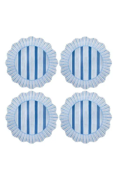 JULISKA Cabana Set Of 4 Melamine Dinner Plates - Ocean