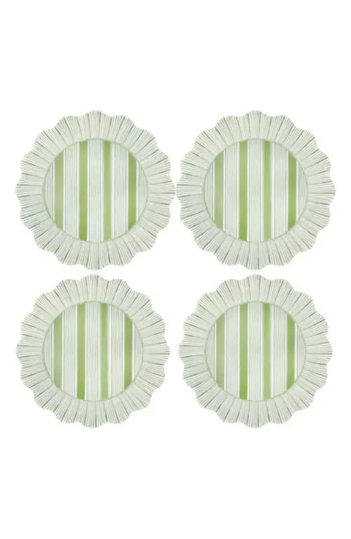 JULISKA Cabana Set Of 4 Melamine Dinner Plates - Seagrass