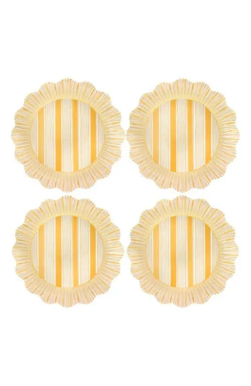 JULISKA Cabana Set Of 4 Melamine Dinner Plates - Sunshine