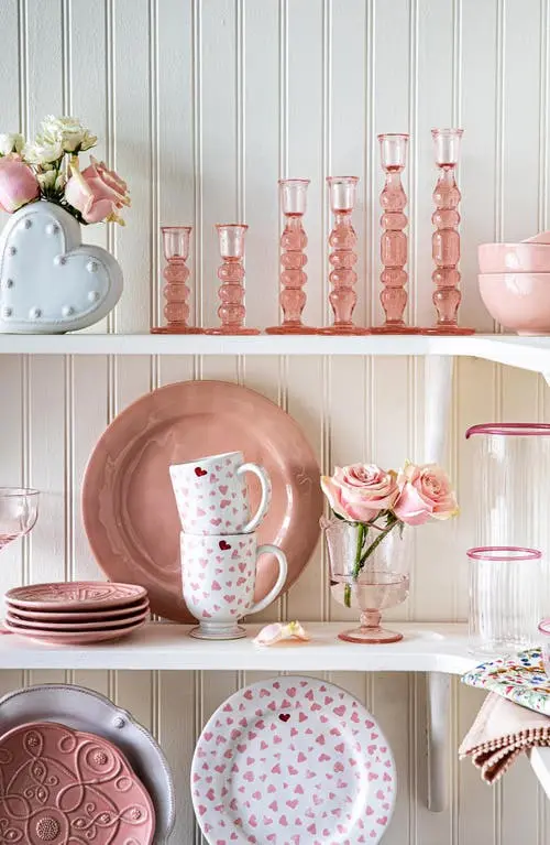 JULISKA Provence Set Of 2 Candlesticks - Blush