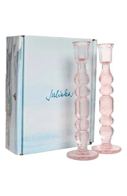 JULISKA Provence Set Of 2 Candlesticks - Blush