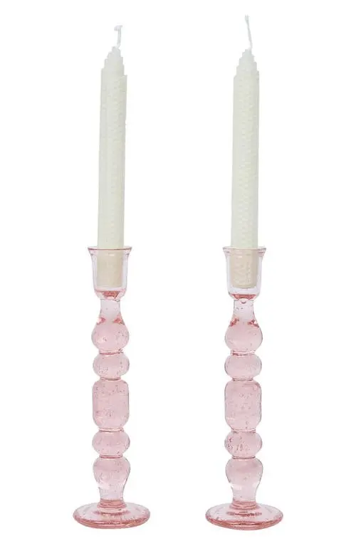 JULISKA Provence Set Of 2 Candlesticks - Blush