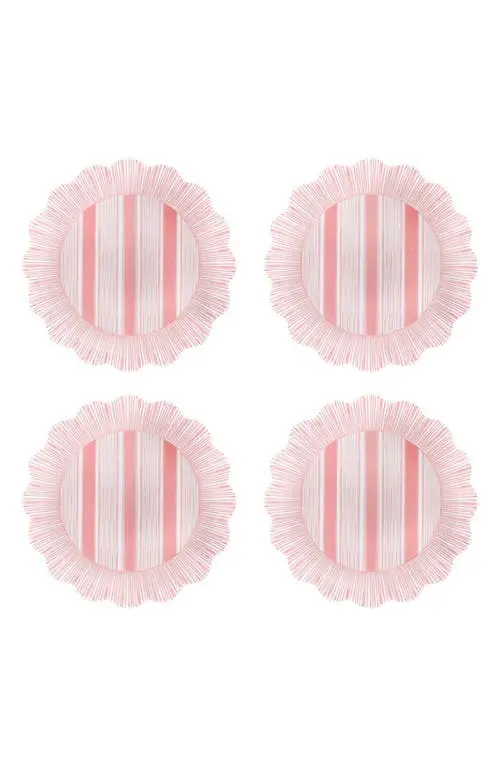 JULISKA Cabana Set Of 4 Melamine Salad Plates - Coral