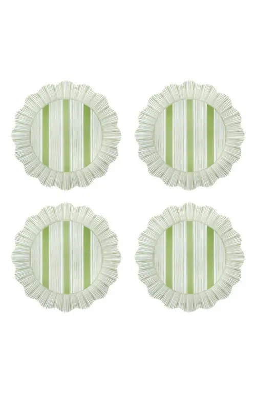 JULISKA Cabana Set Of 4 Melamine Salad Plates - Seagrass