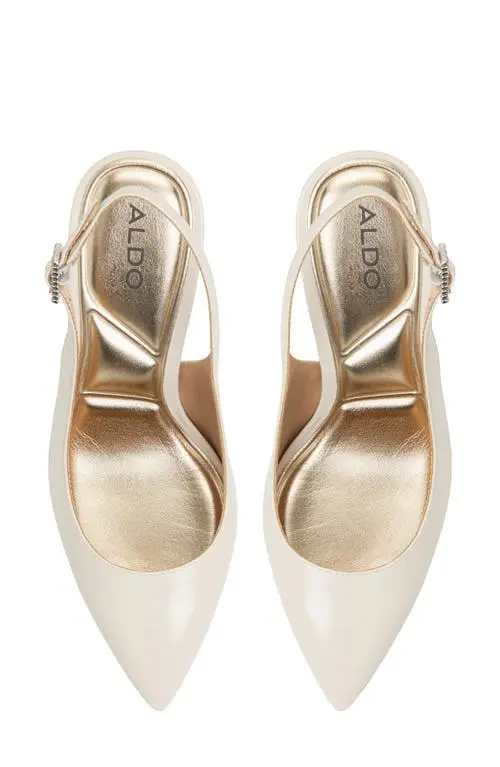 Aldo Pointed Toe Slingback Pumps - Other White