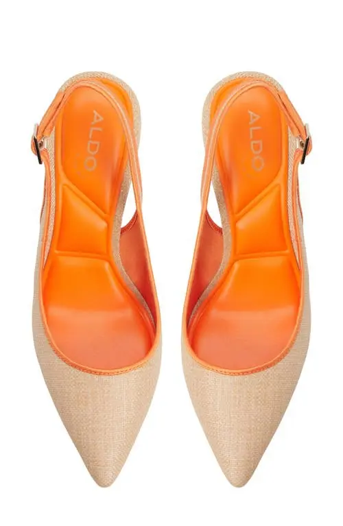 Aldo Lala Slingback Pointed Toe Pump - Natural