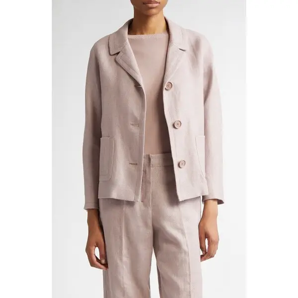 Max Mara Nicole Linen-blend Crop Blazer
