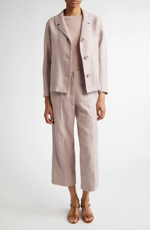 Max Mara Nicole Linen-blend Crop Blazer