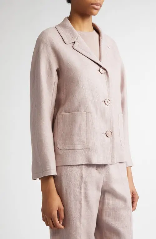 Max Mara Nicole Linen-blend Crop Blazer