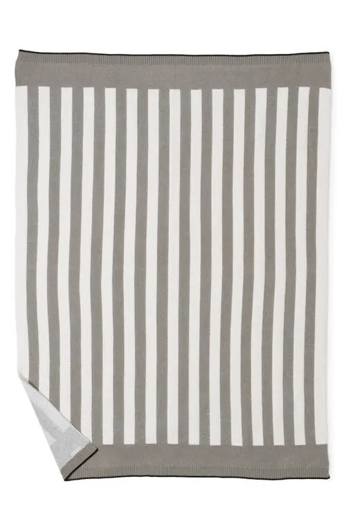Barefoot Dreams Cozychic® Stripe Throw Blanket - Eucalyptus / Cream