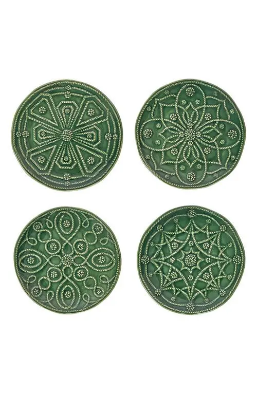 JULISKA Jardin Du Monde Set Of 4 Side Plates - Basil