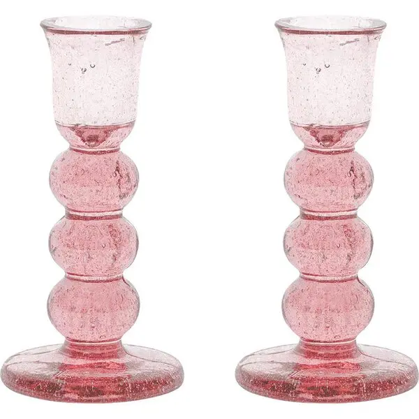 JULISKA Provence Set Of 2 Candlesticks - Blush