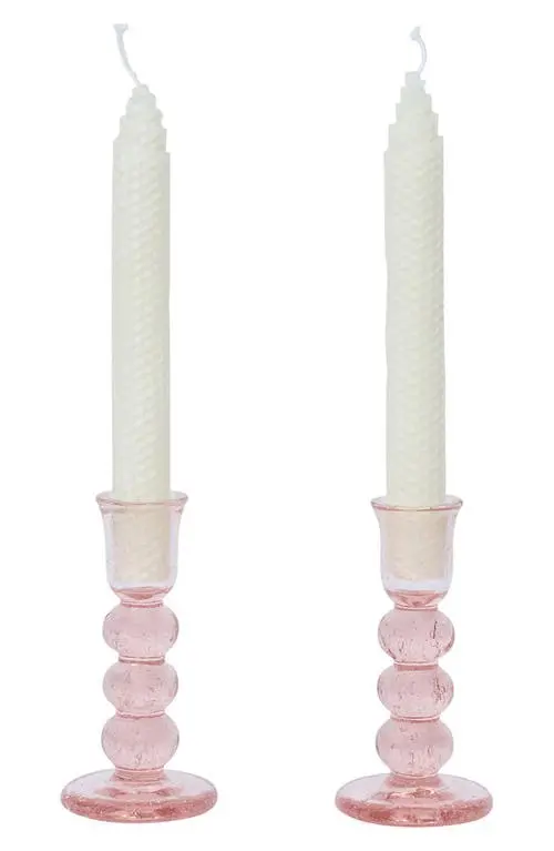 JULISKA Provence Set Of 2 Candlesticks - Blush