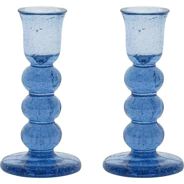 JULISKA Provence Set Of 2 Candlesticks - Chambray