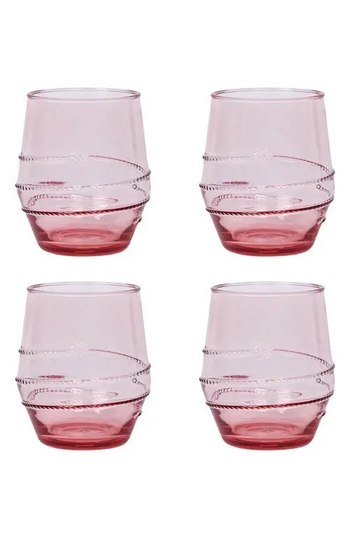 JULISKA Amalia Set Of 4 Acrylic Tumblers - Coral