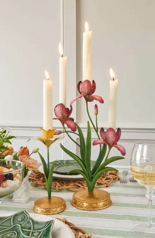 JULISKA Meadow Walk 14" Candle Holder - Pink