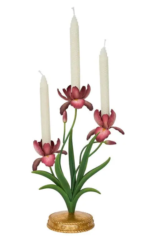 JULISKA Meadow Walk 14" Candle Holder - Pink