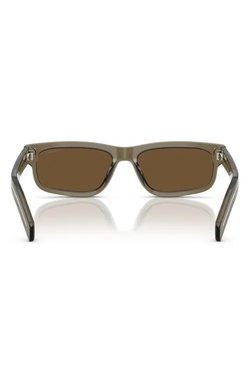 Prada 57mm Rectangular Sunglasses