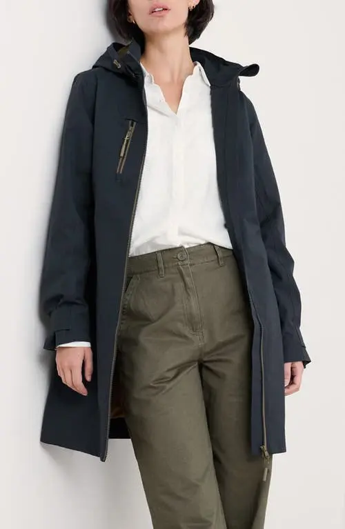 SEASALT CORNWALL Coverack Waterproof Organic Cotton-blend Coat - Inkwell
