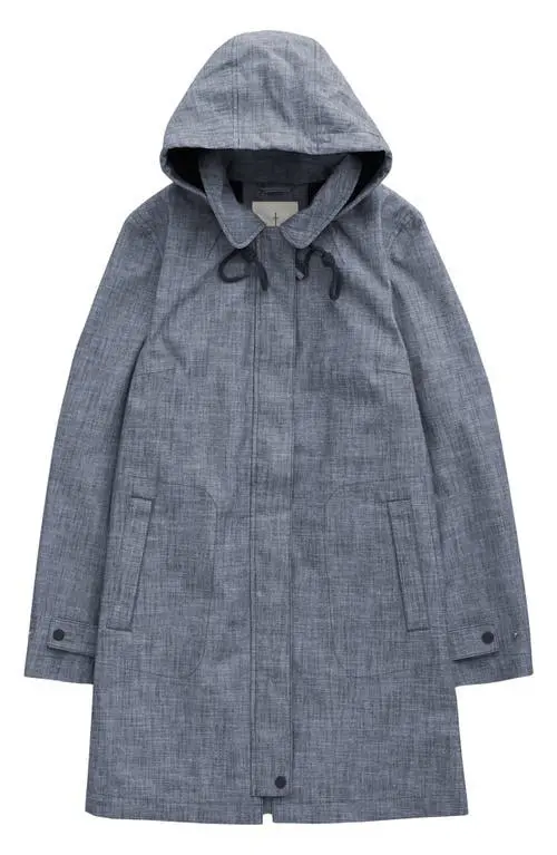 SEASALT CORNWALL Cloudburst Waterproof Organic Cotton Coat - Light Wash Wave