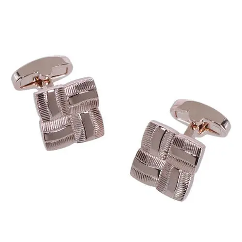Trafalgar Clayton Square Detailed Cufflinks - Rose Gold