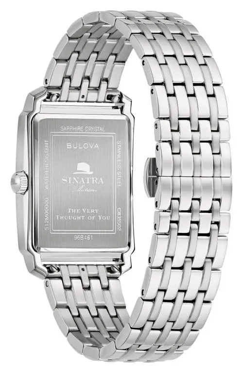 Bulova Rectangular Bracelet Watch - Silver-tone