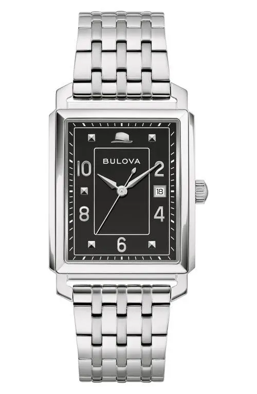 Bulova Rectangular Bracelet Watch - Silverone