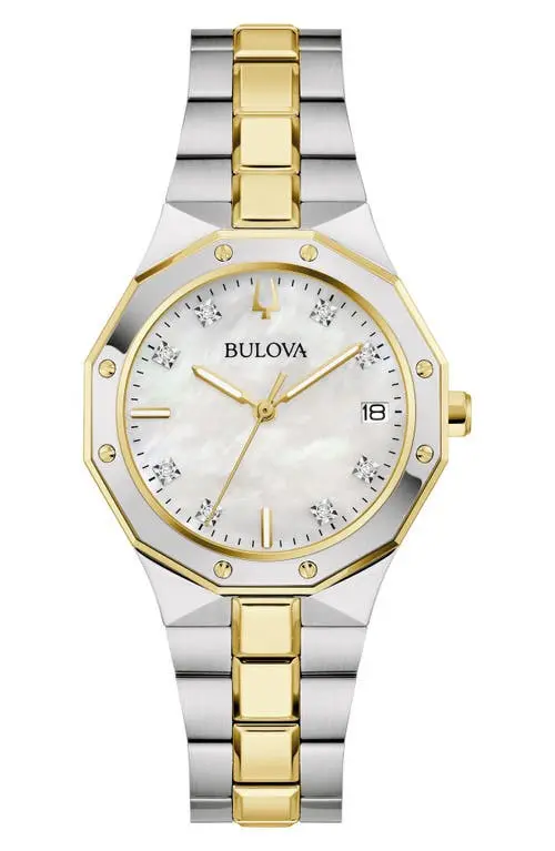 Bulova Classic Prestige Diamond Bracelet Watch - Two-tone