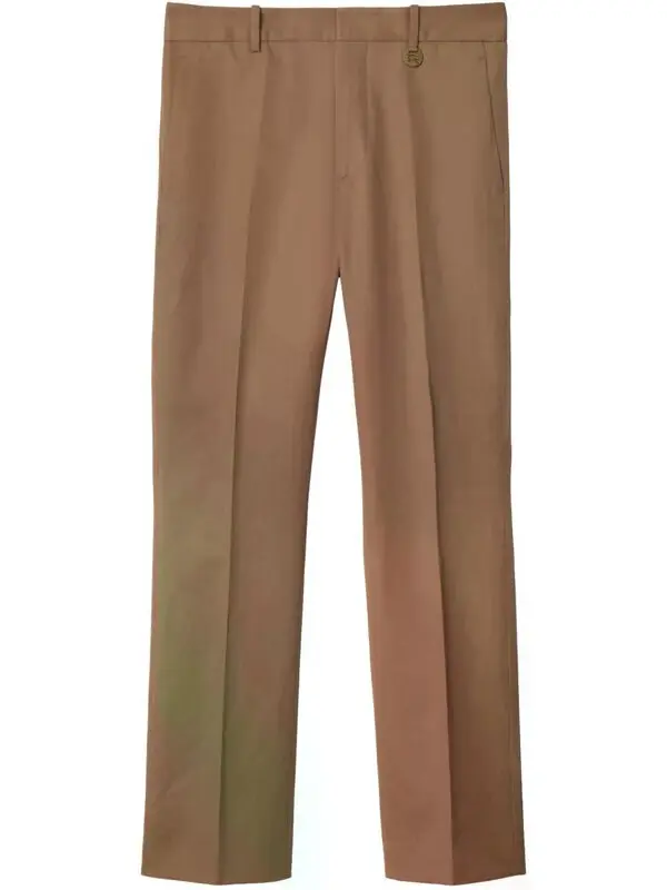Burberry Gabardine Trousers - Brown