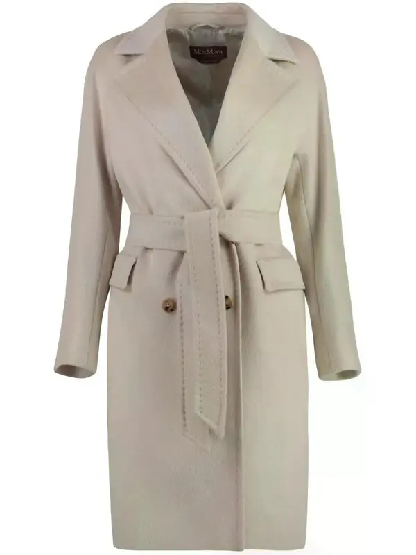 Max Mara Belted Double-breasted Coat - Neutrals