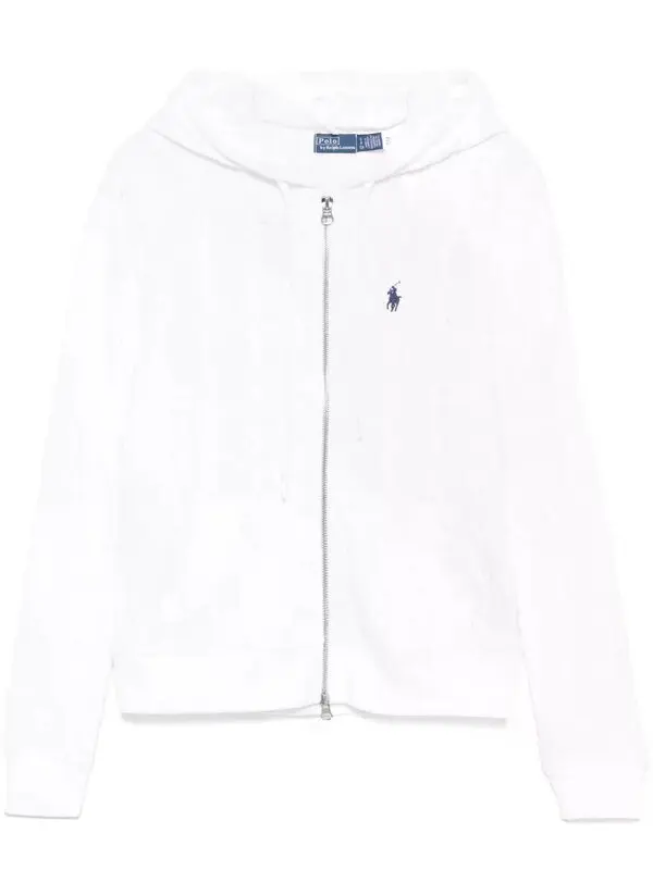 Polo Ralph Lauren Cable-knit Hooded Cardigan - White