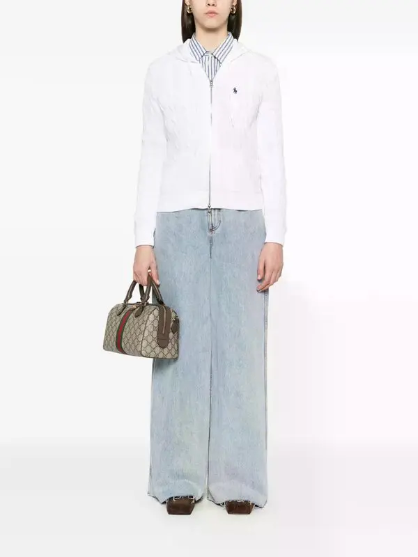Polo Ralph Lauren Cable-knit Hooded Cardigan - White