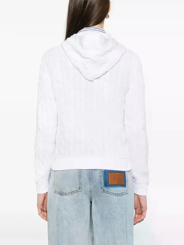 Polo Ralph Lauren Cable-knit Hooded Cardigan - White