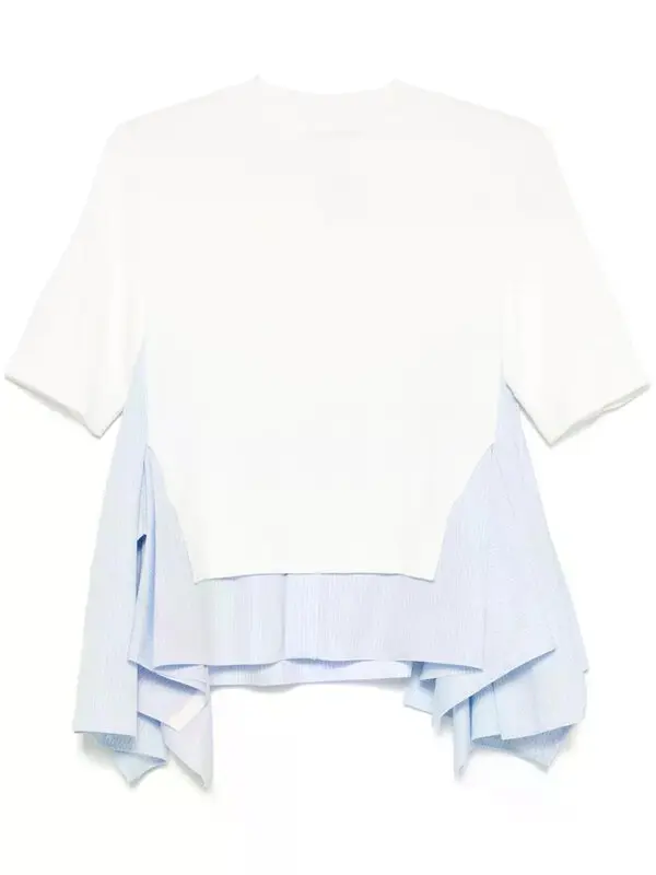 Sacai Contrast-panel Top - White