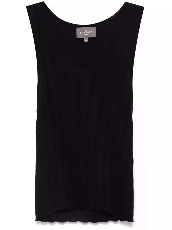 Eric Bompard Ribbed Tank Top - Black