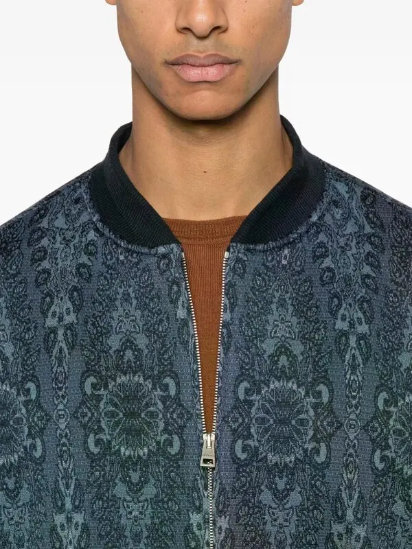 Etro Patterned Jacquard Bomber Jacket
