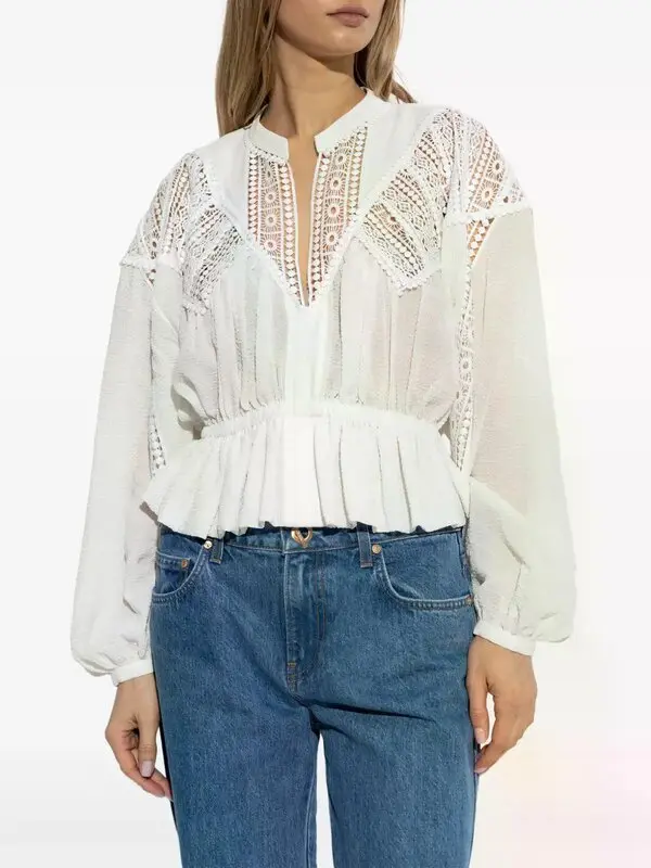 IRO PARIS Rixi Embroidered Blouse - Neutrals
