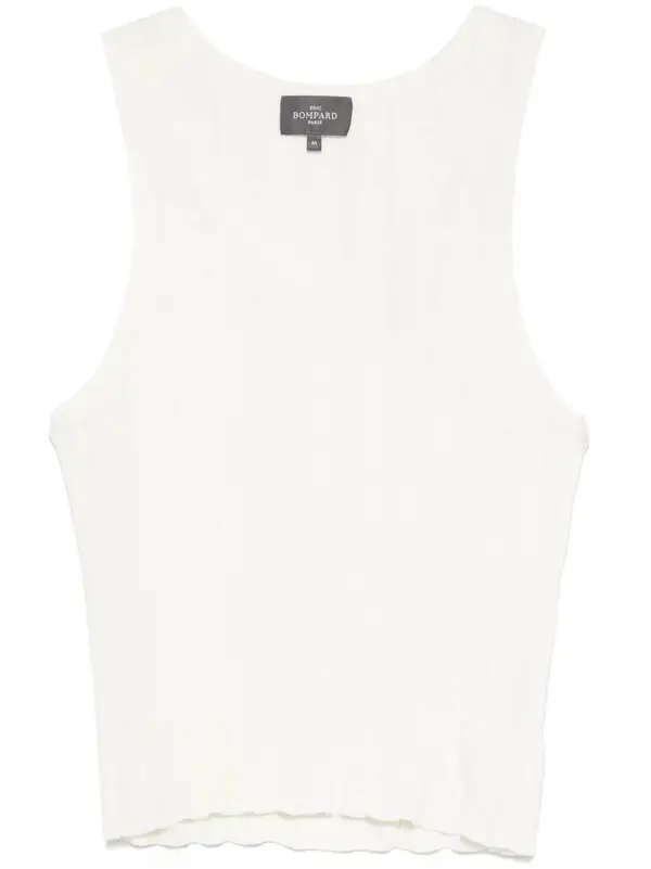 Eric Bompard Ribbed Tank Top - White