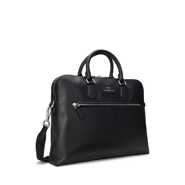 Ralph Lauren Smooth Leather Commuter Bag - Black
