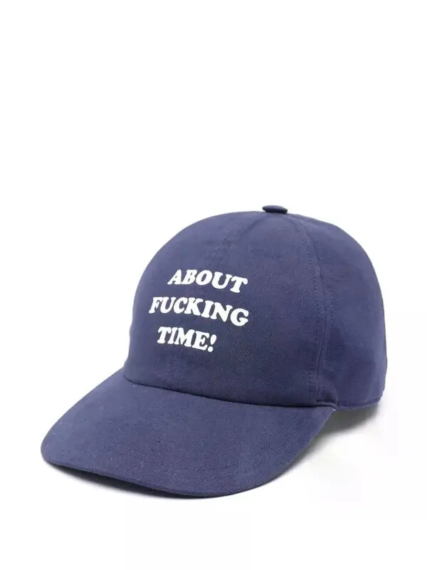 Stella McCartney Slogan-print Cap - Blue