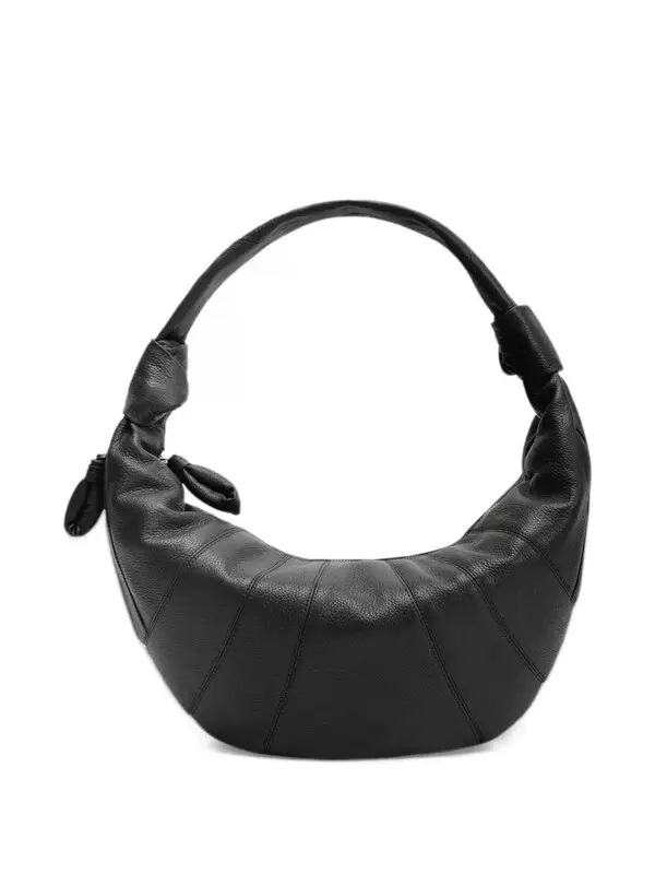 LEMAIRE Fortune Croissant Bag In Grained Leather - Black