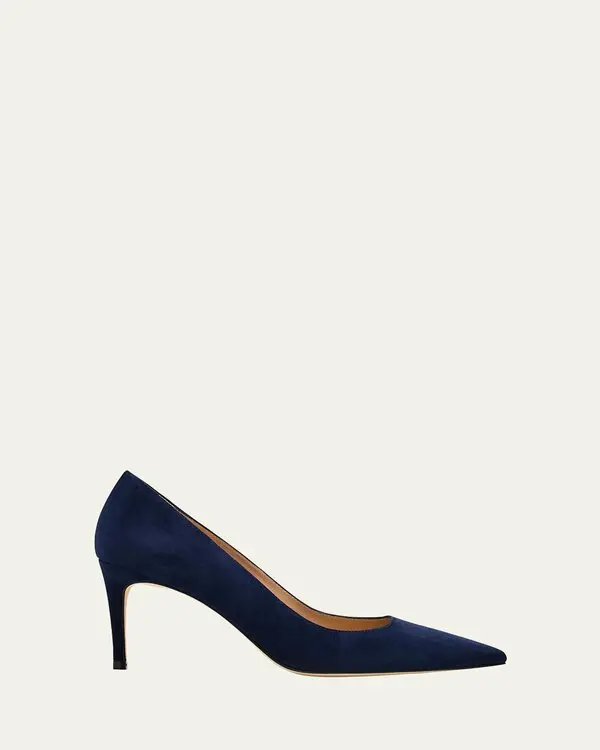 STUART WEITZMAN Suede Stiletto Pumps - Blue