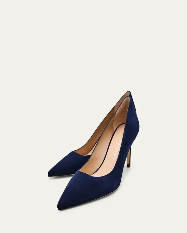 STUART WEITZMAN Suede Stiletto Pumps - Blue