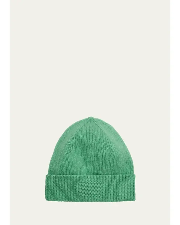 Guest In Residence Rib Cuff Cashmere Beanie - Highland