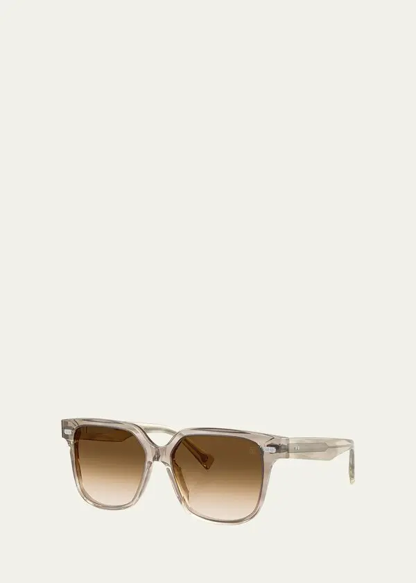 Brunello Cucinelli Bc4010s Square Acetate Sunglasses - Ivory