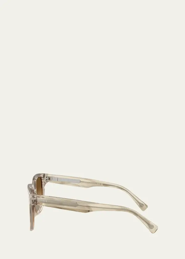 Brunello Cucinelli Bc4010s Square Acetate Sunglasses - Ivory