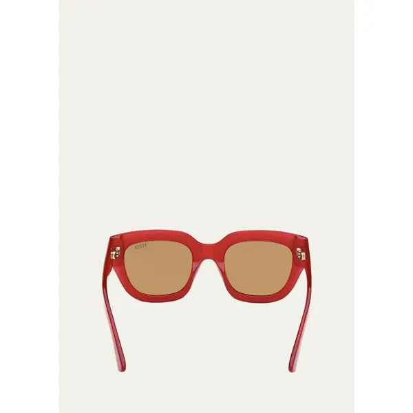 Emilio Pucci Butterfly Acetate Sunglasses - White/brown